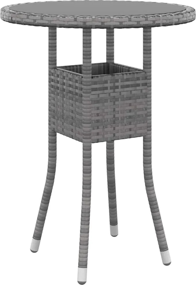 5dílná zahradní sedací souprava polyratan šedá 3058469