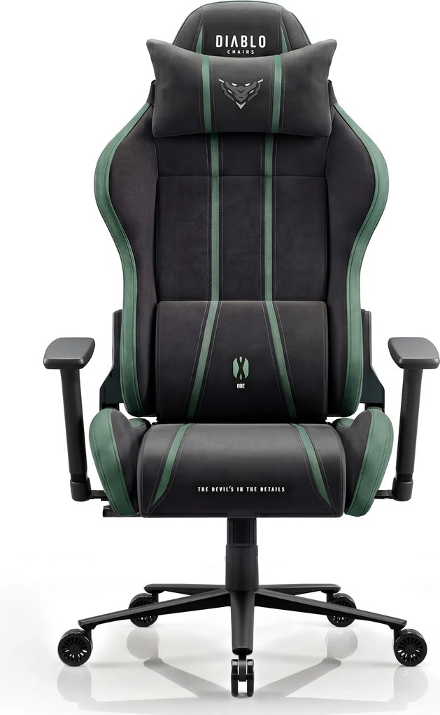 Látková herní židle černo-zelená Diablo X-One 2.0 Forest Green King