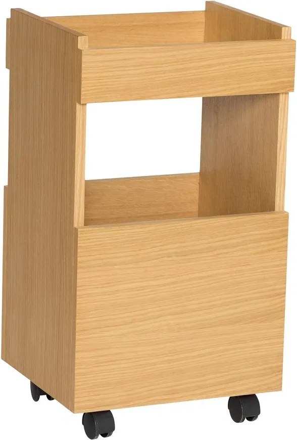 Servírovací stolek na kolečkách v dekoru dubu 35x40 cm Forma – Hübsch