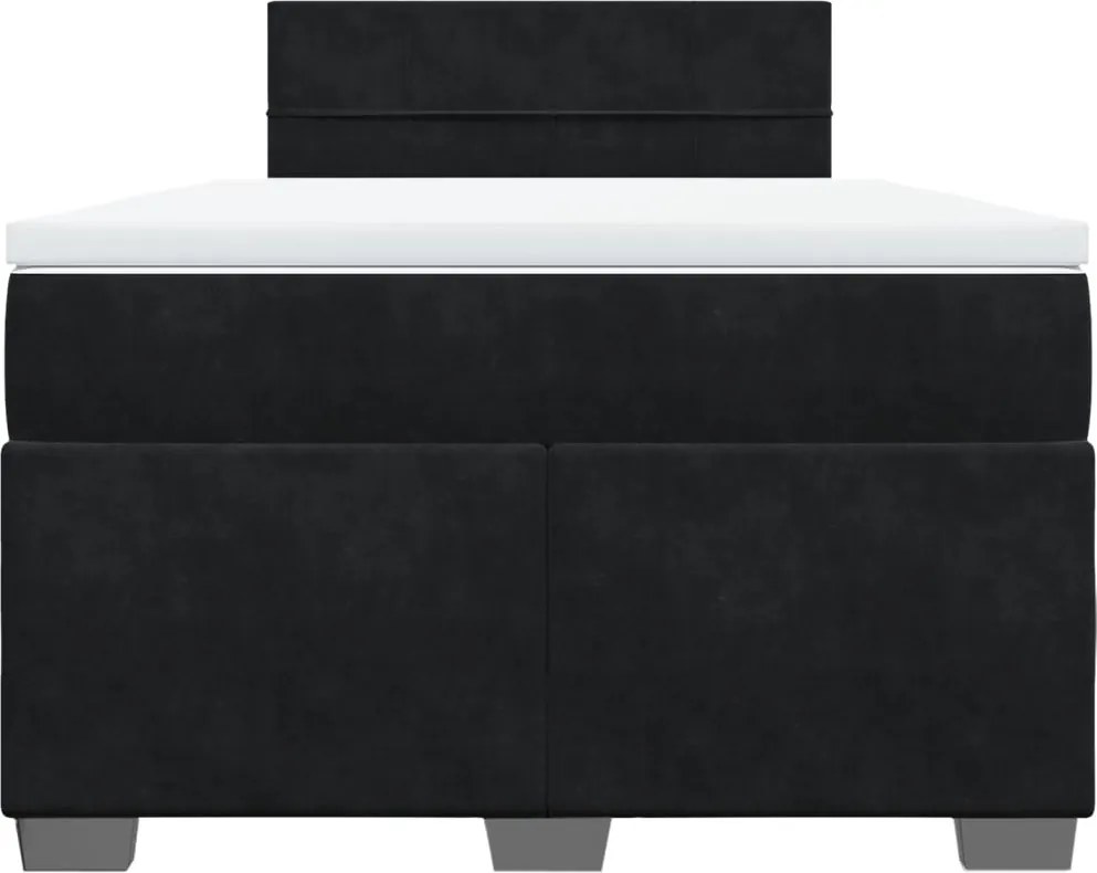 Box spring postel s matrací černá 120 x 200 cm samet 3288584
