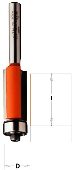 CMT C906 Ořezávací fréza, rovné zuby - D12,7x25,4 B12,7 S=8 Z3