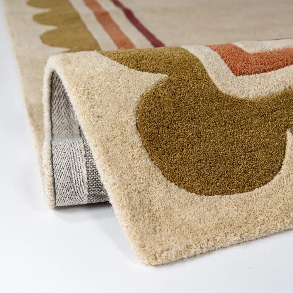 Ručně tkaný vlněný koberec v přírodní barvě 120x170 cm Lois – Flair Rugs