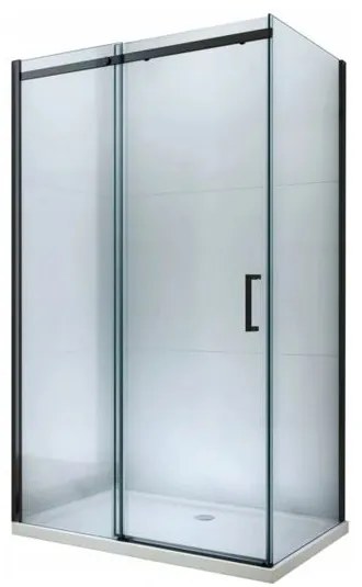 Mexen Omega sprchový kout 160x70cm, 8mm sklo, černý profil-čiré sklo, 825-160-070-70-00