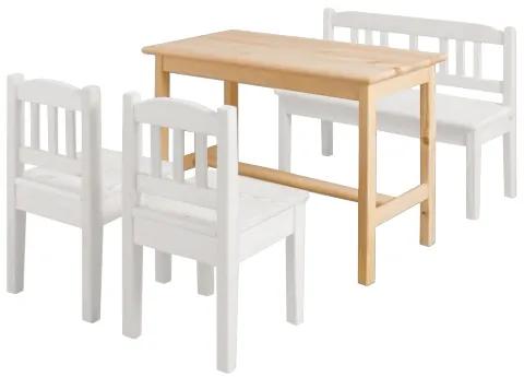 Drewmax AD242 - Jídelní stolek dětský z masivní borovice 75x38x50cm - Borovice