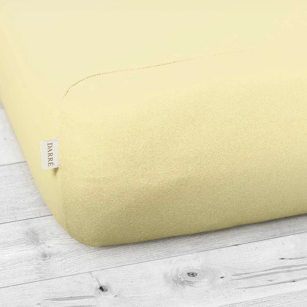 Jersey prostěradlo světle žluté na výšku matrace do 20 cm Velikost: 90 x 200