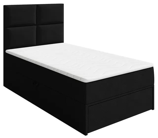 Kontinentálni postel Hudson Lux 1, Strana: levá, Rozměr postele: 90x200, Potah:: ekokůže Soft 017