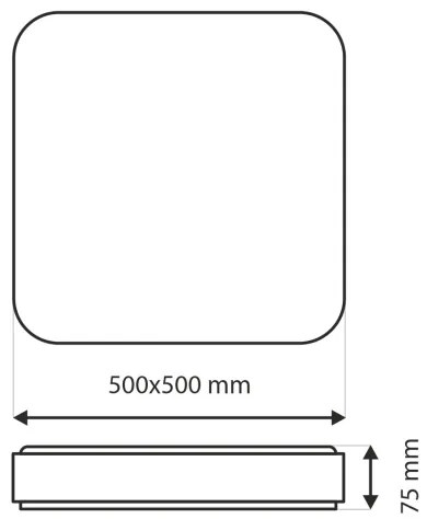 LED Stmívatelné stropní svítidlo UNA LED/60W/230V 2700-6500K + dálkové ovládání