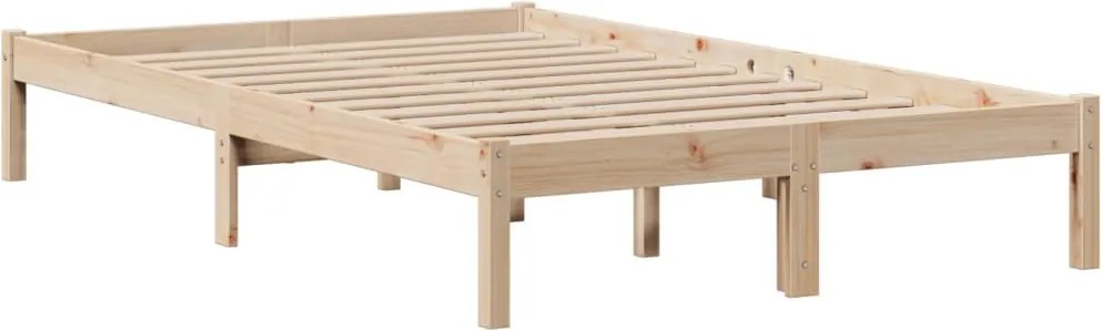 Postel s knihovnou bez matrace 135 x 190 cm masivní borovice 3321616