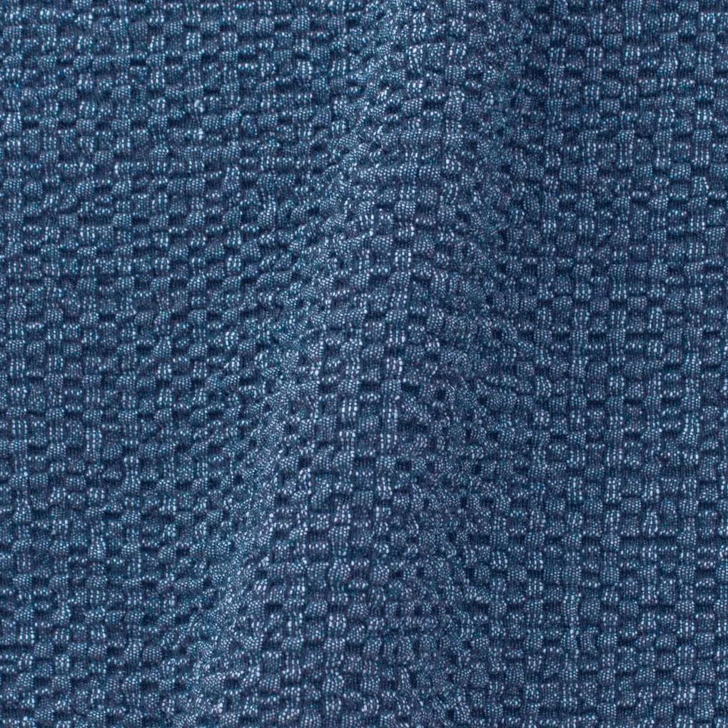 Potah na sedačku multielastický, Denia, modrý křeslo 70 - 110 cm