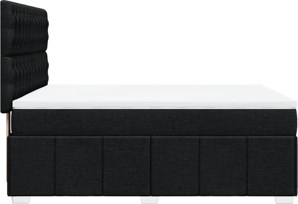 Box spring postel s matrací černá 140x200 cm textil 3291700