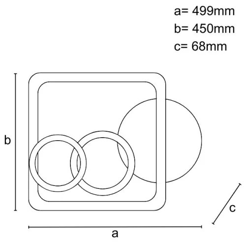 LED Stmívatelné stropní svítidlo LED/70W/230V 3000-6500K + dálkové ovládání