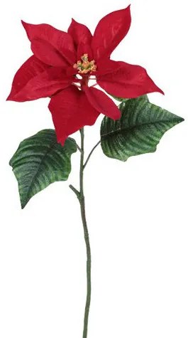 Umělá Poinsettia červená, 51 cm