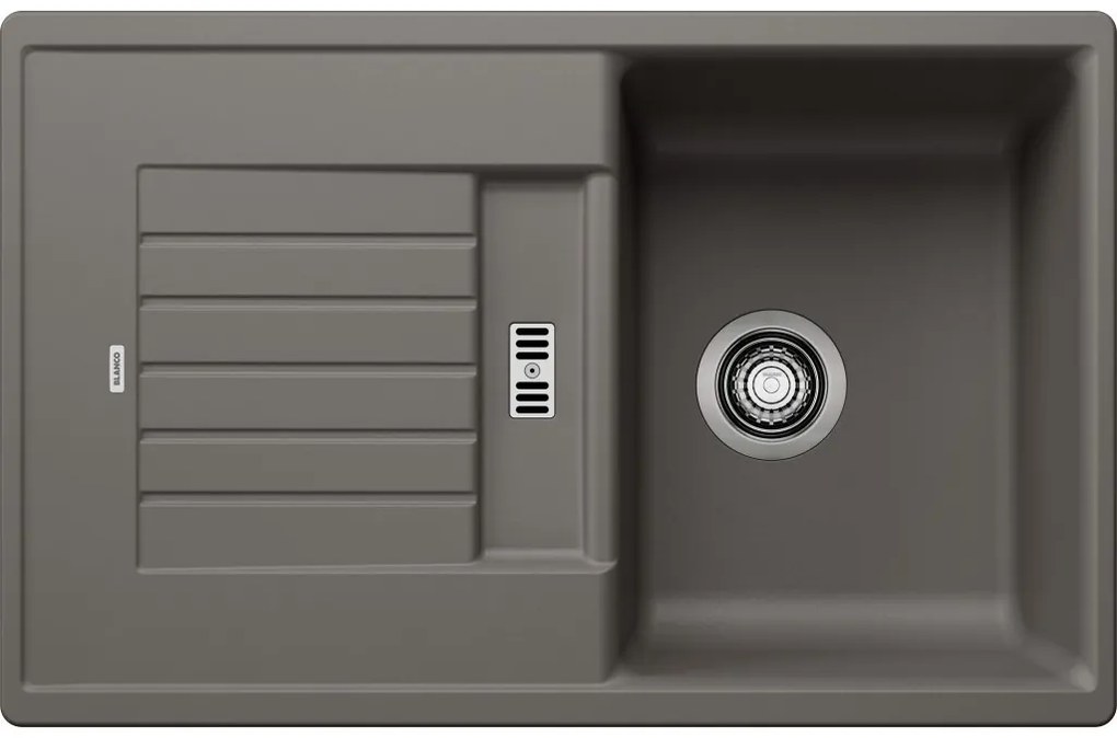 Blanco Zia 45 S Compact, silgranitový dřez 680x500x190 mm, 1-komorový, šedá vulkán, BLA-527380