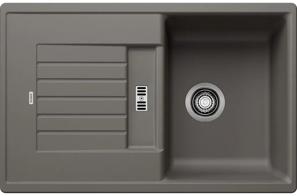 Blanco Zia 45 S Compact, silgranitový dřez 680x500x190 mm, 1-komorový, šedá vulkán, BLA-527380