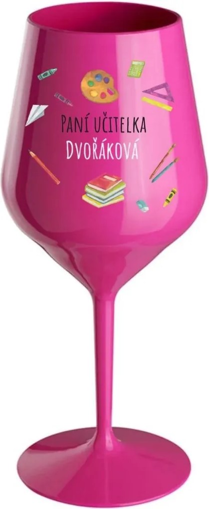 Personalizovaná nerozbitná sklenice pro paní učitelku/pana učitele (pomůcky)