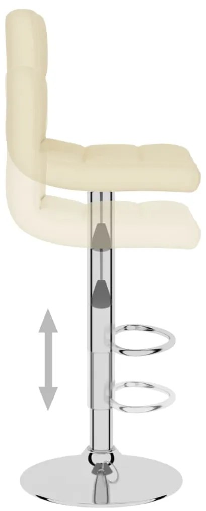 vidaXL Marketos Barové židle 2 ks krémové textil