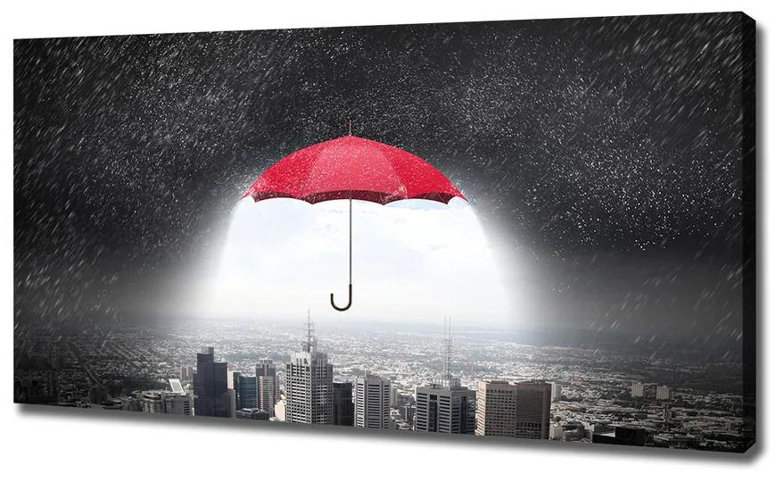 Wallmuralia Foto obraz na plátně Deštník nad městem 120x60 cm | BIANO