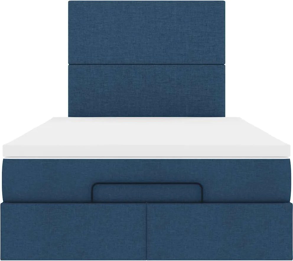 Osmanský rám postele s matrací modrá 120x200cm textil 3313070