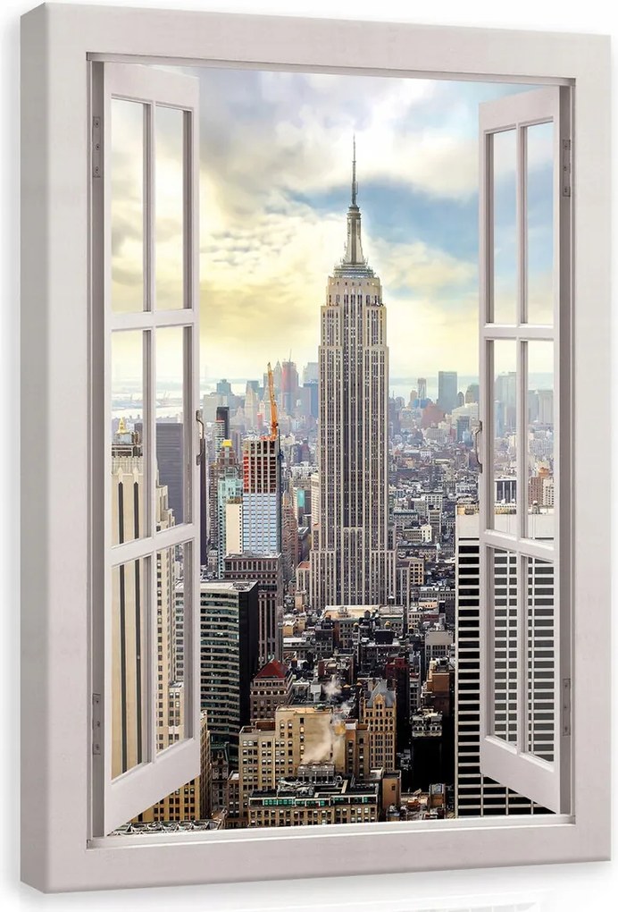 Obraz 80x120 New York Empire State Building krajina městské okno