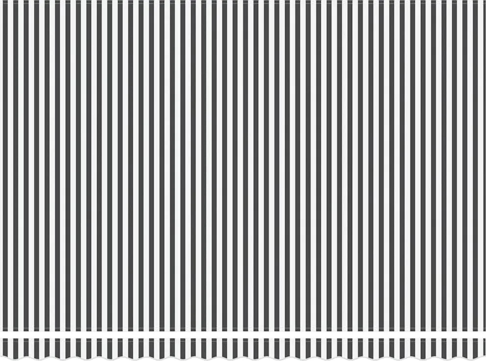 Zatahovací markýza antracitová a bílá 4,5 x 3 m textil a hliník 3216141