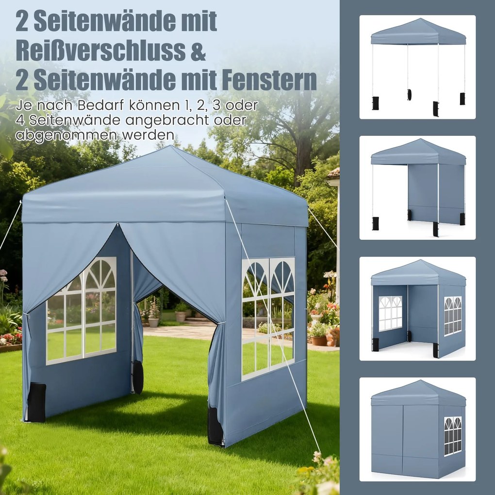 Costway Pop Up pavilon Skládací zahradní pavilon s odnímatelnými bočními stěnami