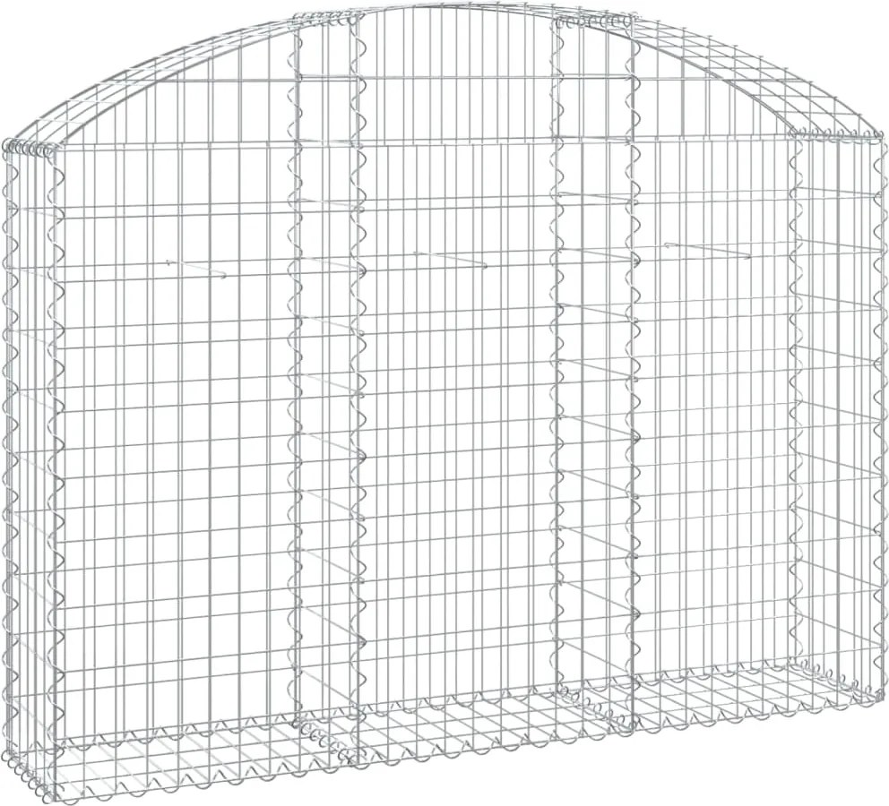 Klenutý gabionový koš 150 x 30 x 100/120 cm pozinkované železo 153445