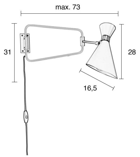 Bílá nástěnná lampa Zuiver Shady