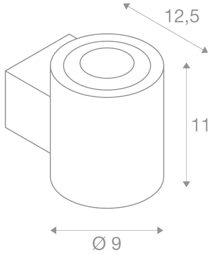 SLV 1004671 Oculus Up/Down, bílé nástěnné svítidlo, LED 15W 2000-3000K, výška 11cm