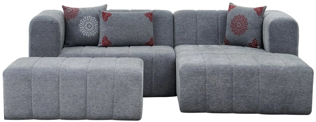 Hanah Home Rohová pohovka BEYZA MINI pravá šedá