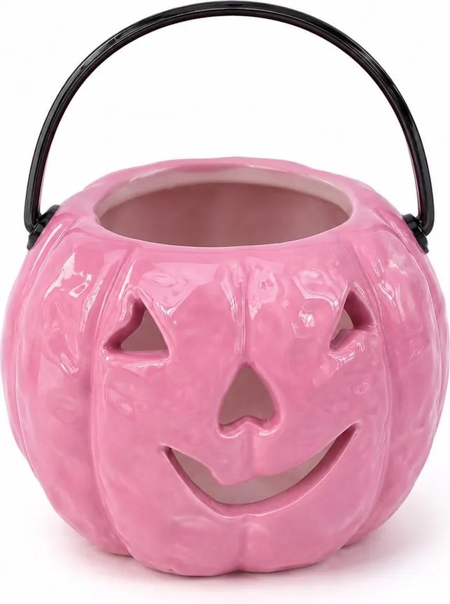HALLOWEEN Mini lucerna dýně - sv. růžová