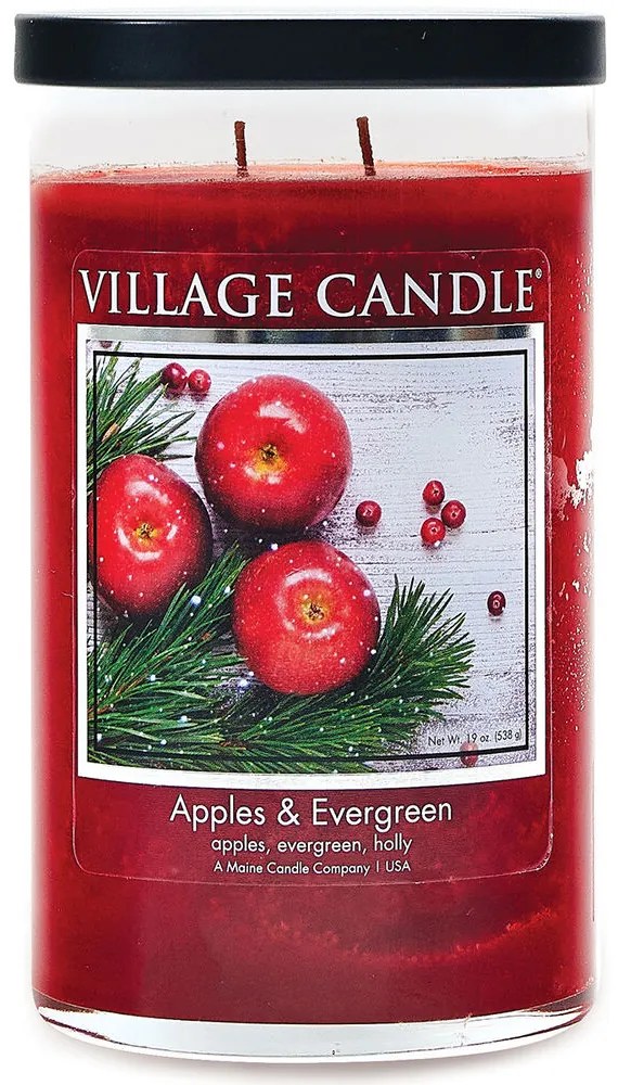 Village Candle Vonná svíčka Jablko & Cesmína - Apples & Evergreen, 538 g