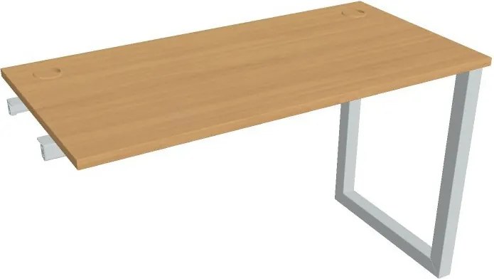 Hobis Kancelářský pracovní stůl k řetězení Hobis UEO 1200R, bílá RAL 9016, deskabuk