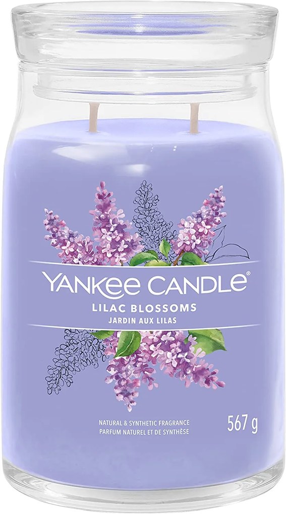Yankee Candle vonná svíčka Signature ve skle velká Lilac Blossoms 567g