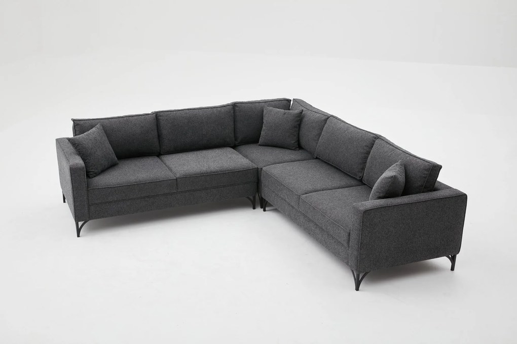 Hanah Home Rohová pohovka BERLIN antracitová 258 cm