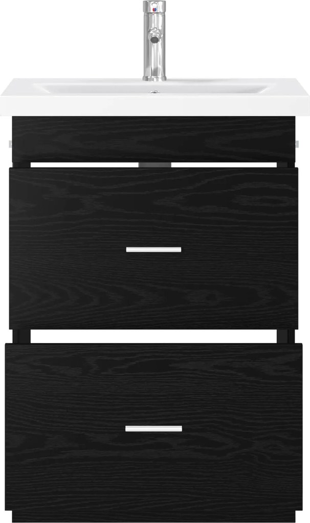 Sada koupelnového nábytku Černý dub 61 x 40 x 84,5 cm 3404367