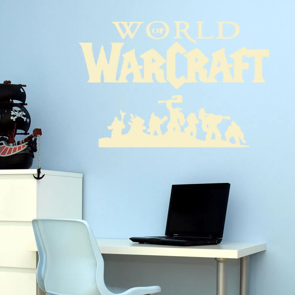 Živá Zeď Samolepka na zeď World of Warcraft Barva: černá