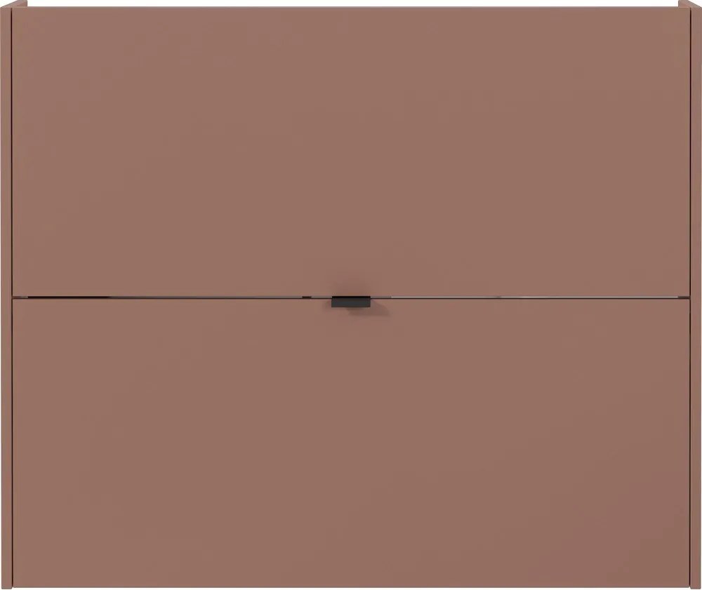Hnědý výklopný/závěsný botník v dekoru dubu 100x83x18 cm Ameca – Germania