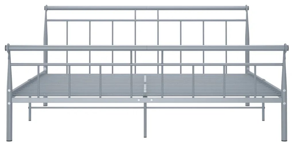 Rám postele šedý kov 200 x 200 cm,  325050