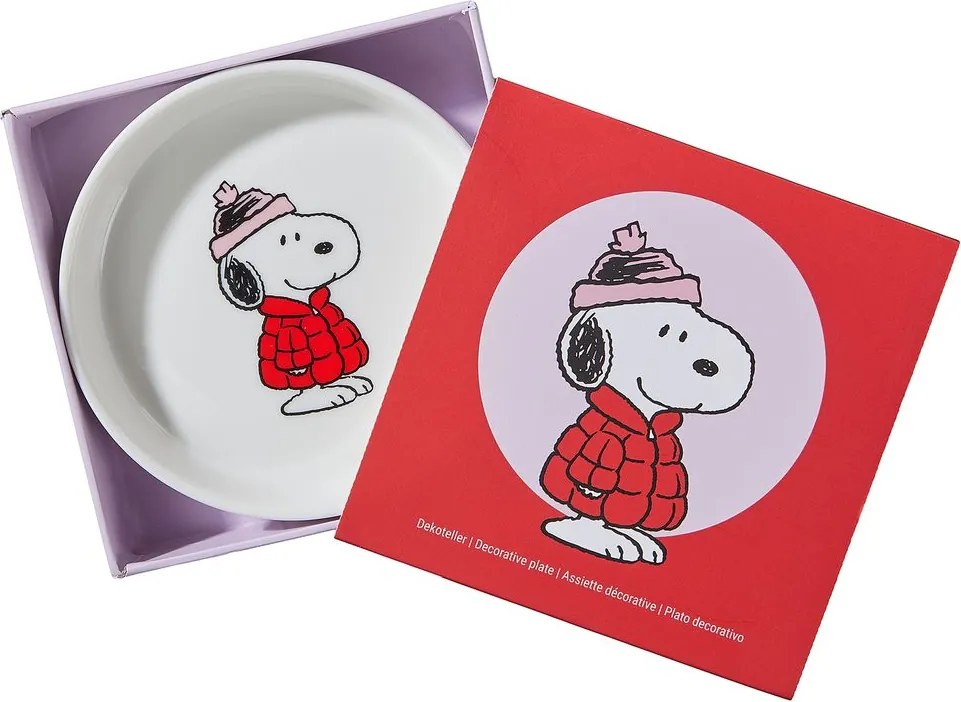 PEANUTS Talířek na šperky kulatý Snoopy v kabátku 10 cm