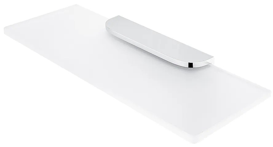 Police do koupelny skleněná, sklo bílé extra čiré matné, úchyt chrom, 30 cm NIMCO NIKAU NK 30091B-30-26