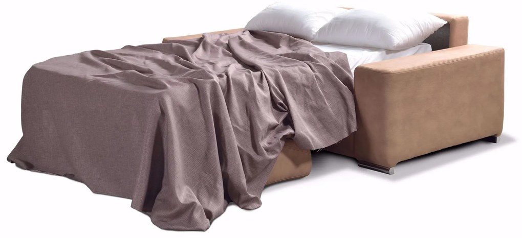 KANAPE Luxusní pohovka s matrací California Provedení: 2 místná maxi rozkládací, Vzorník látek: tekno fibra 11 brown