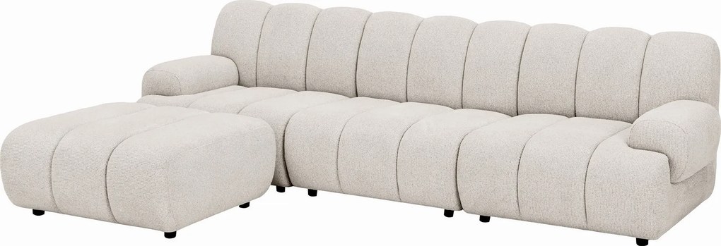 House Nordic Třímístná pohovka TAZA béžová 276 cm levá 1360006