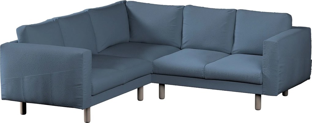 Potah na pohovku IKEA Norsborg rohová 4-místná barva modrá látka pletený vzor