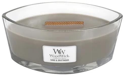 WoodWick - vonná svíčka Sand & Driftwood (Písek & naplavené dřevo) 453g