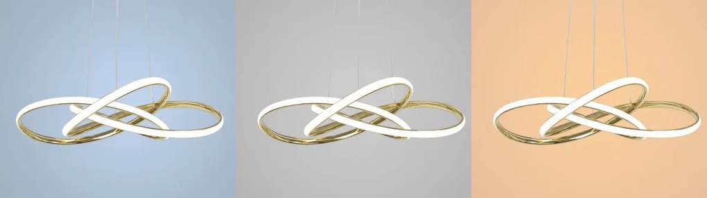 Stropní LED svítidlo Rings zlaté