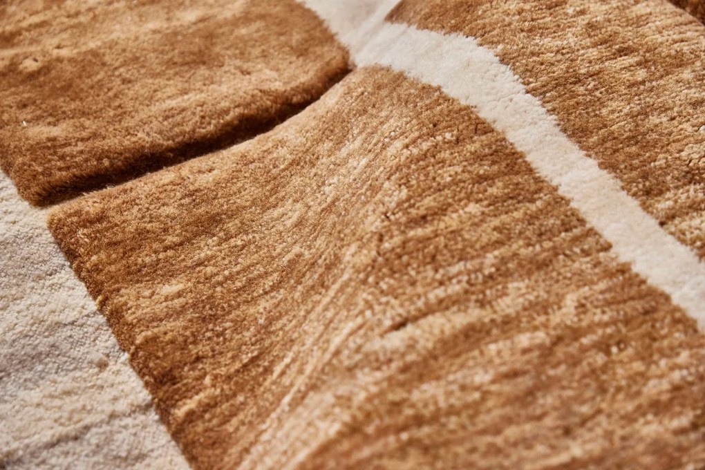 Diamond Carpets India, Ručně vázaný kusový koberec Filippo DESP P113 Brown Mix, 160x230, hnědá, ložnice