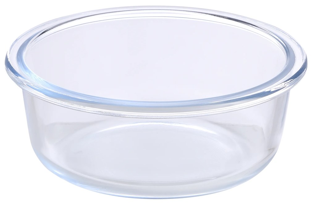 Dóza na potraviny z borosilikátového skla Bergner / 400 ml / sklo / plast
