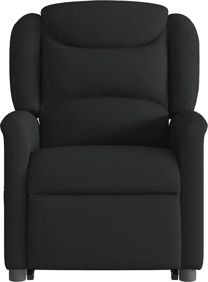 Zvedací masážní polohovací křeslo černé textil 3303206