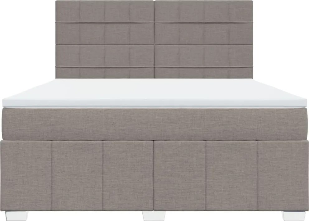 Box spring postel s matrací taupe 180x200 cm textil 3294051