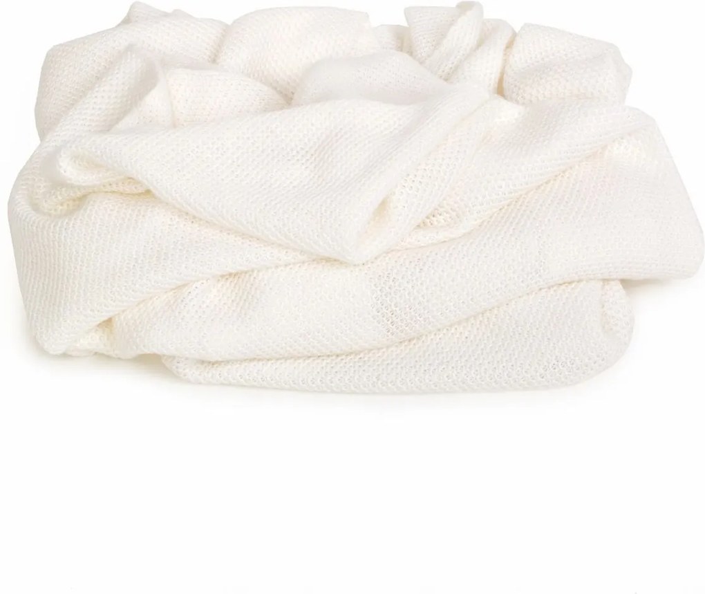 POOFI Bambusová deka - Pure  v krémové barvě 90 x 90 cm